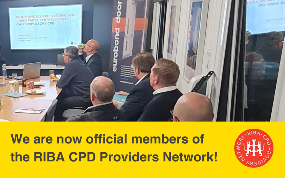 CPD Providers Network: Exciting News - We've Joined RIBA! | EBD Steel Doors